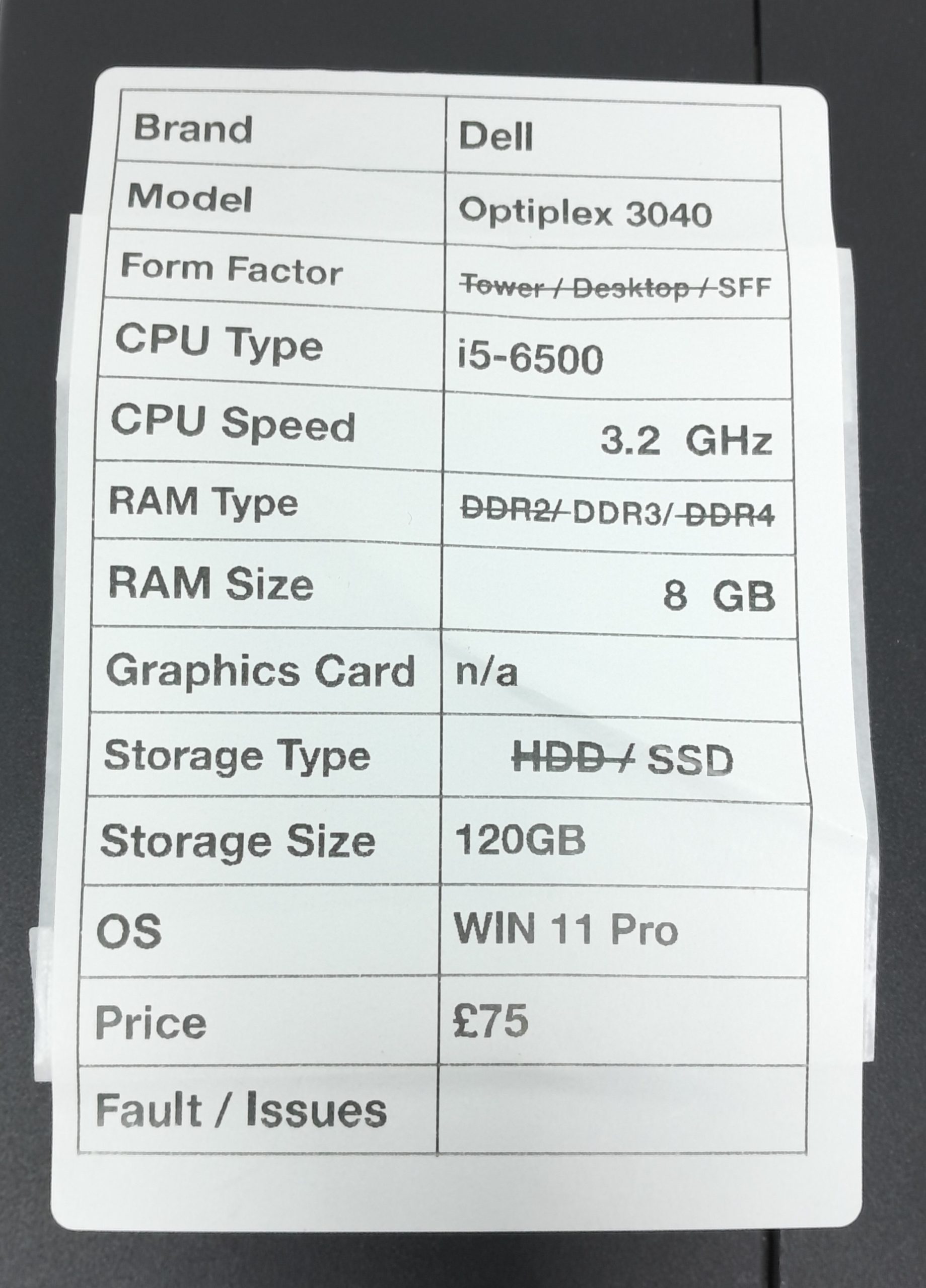 Dell OptiPlex 3040 D18M SFF i5-6500 3.2GHz 8GB Ram 120GB SSD Windows 11 ...