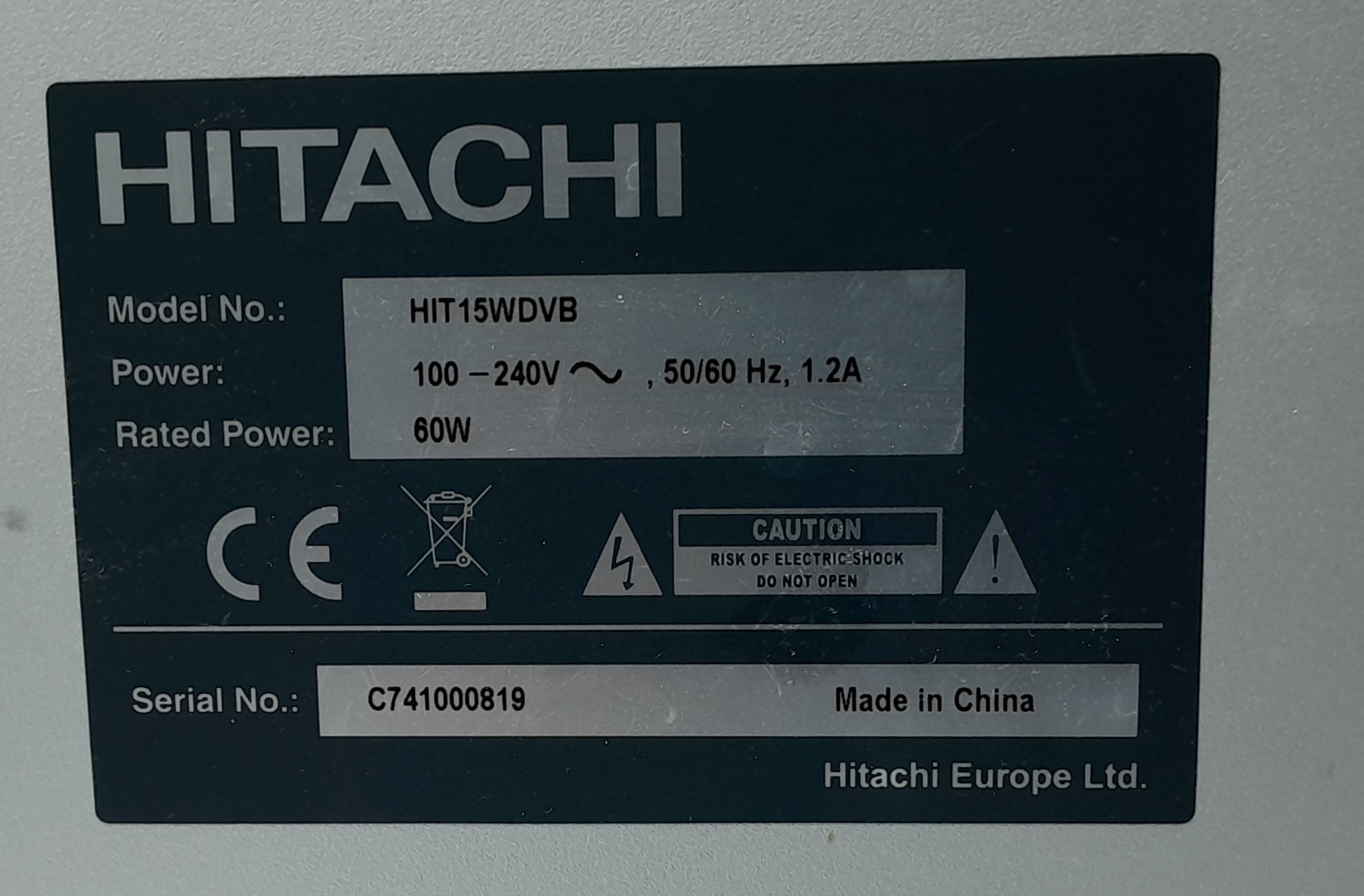 Hitachi 15.5 HDMI VGA SCART S-VIDEO HIT15WDVB – Refurbit Store